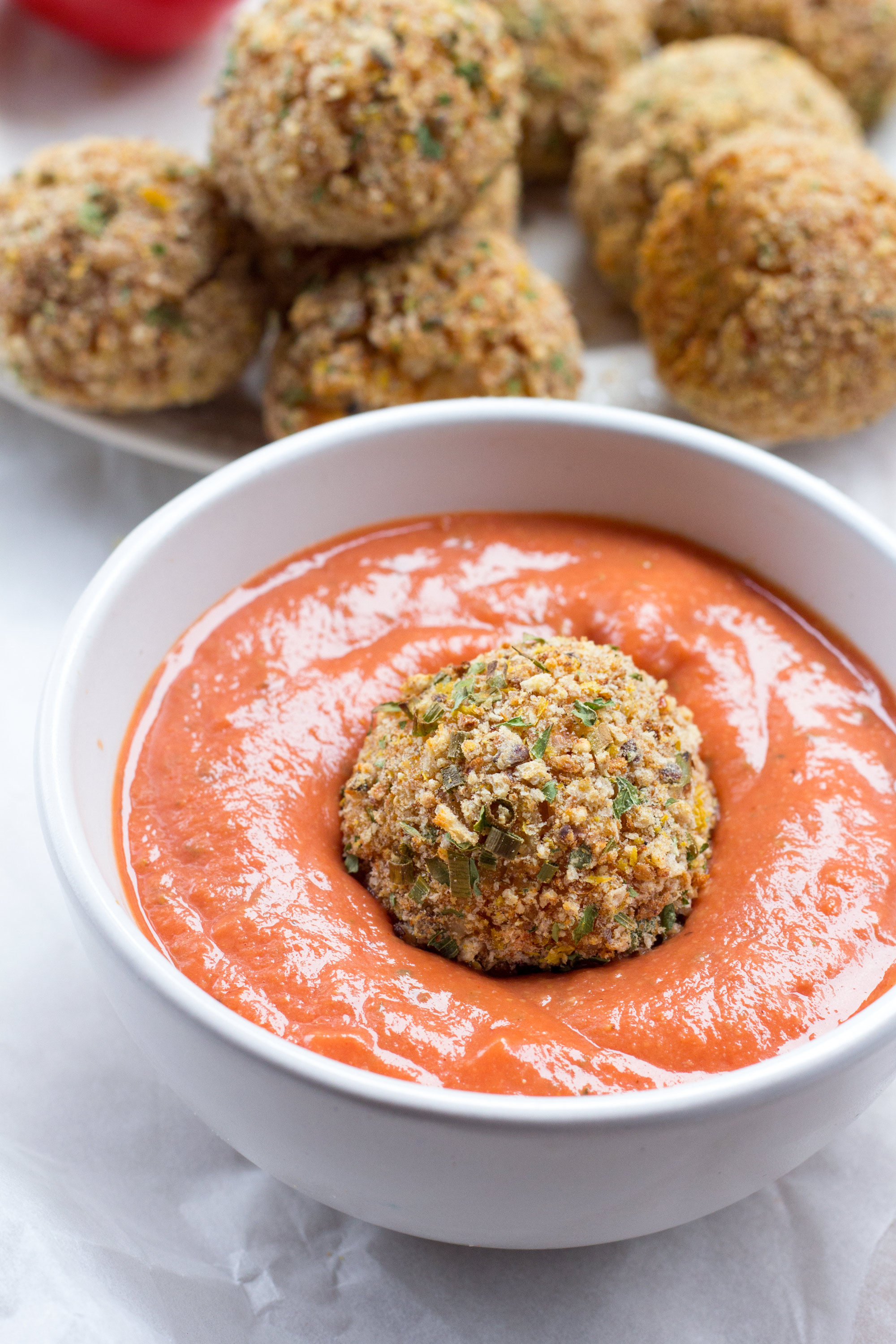 Baked Italian Rice Balls (Arancini) - Vegan + Gluten Free